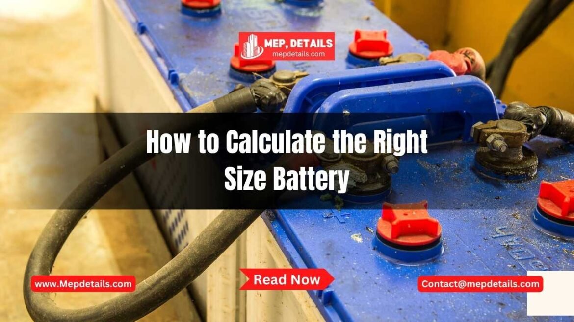 How to Calculate the Right Size Battery for Your Equipment - MEP Details