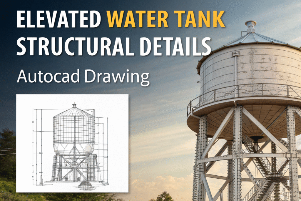 Elevated Water Tank AutoCAD Drawing – Free DWG - MEP Details